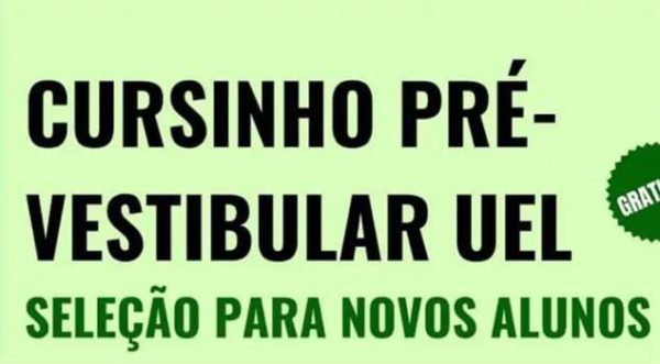 Inscrições abertas para o Cursinho Especial Pré-Vestibular UEL (PR ... Inscrições abertas para o Cursinho Especial Pré-Vestibular UEL (PR ...